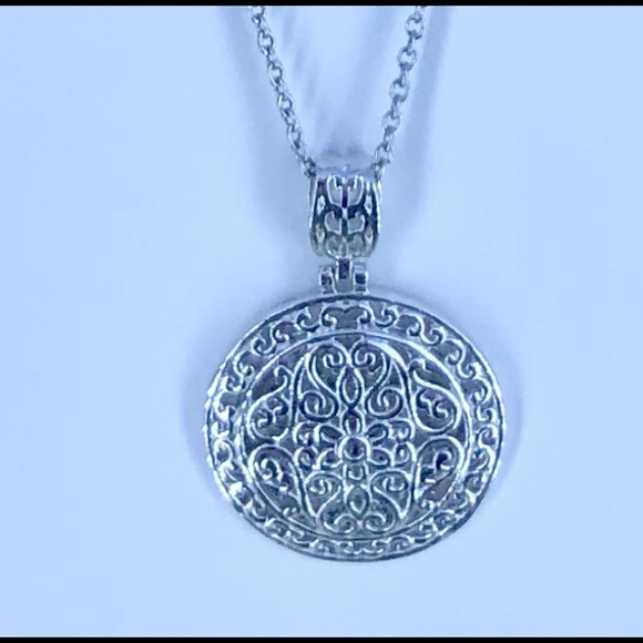 Jewelry | Openwork Pendant 2 Stainless Steel Chain Nwot | Poshmark